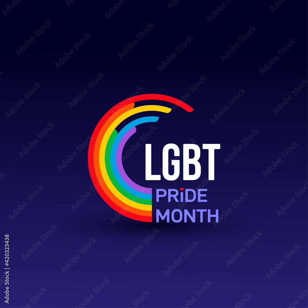 Pride design logo icon. LGBTQ related symbol in rainbow colors. Gay ...