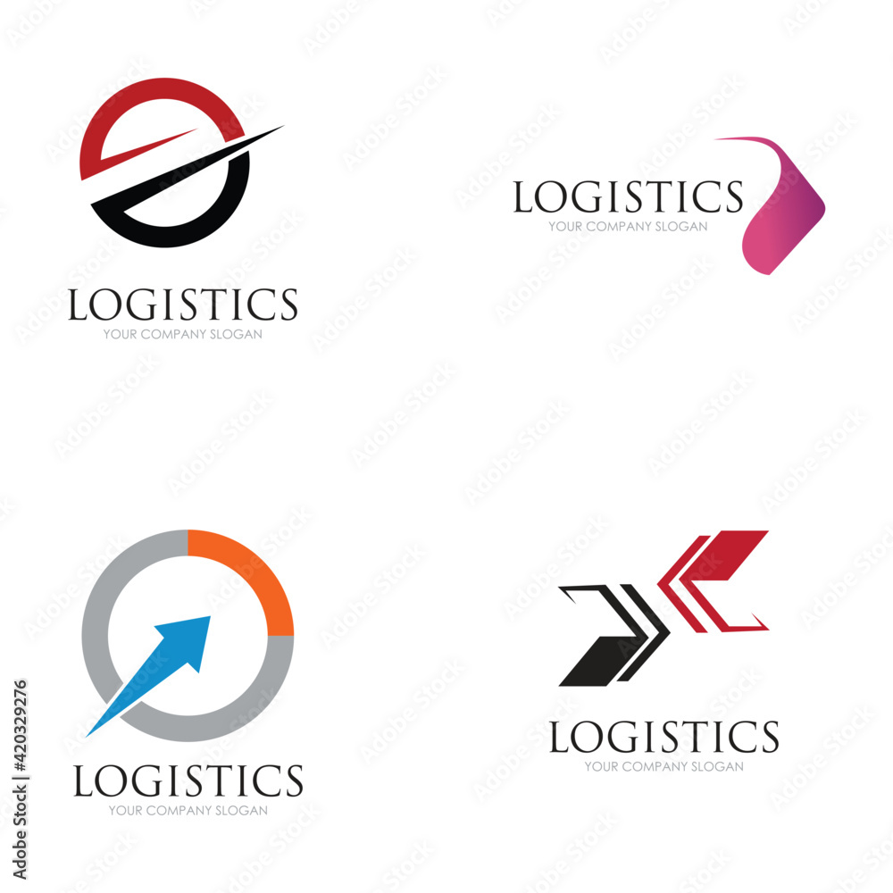 Vector logo template for logistics and delivery company. Stock Vector ...
