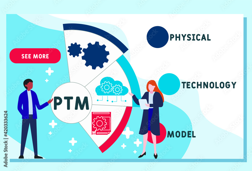 Vector website design template . PTM - Physical Technology Model ...