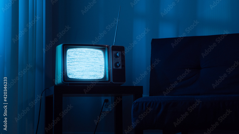Creepy TV static Stock Photo | Adobe Stock