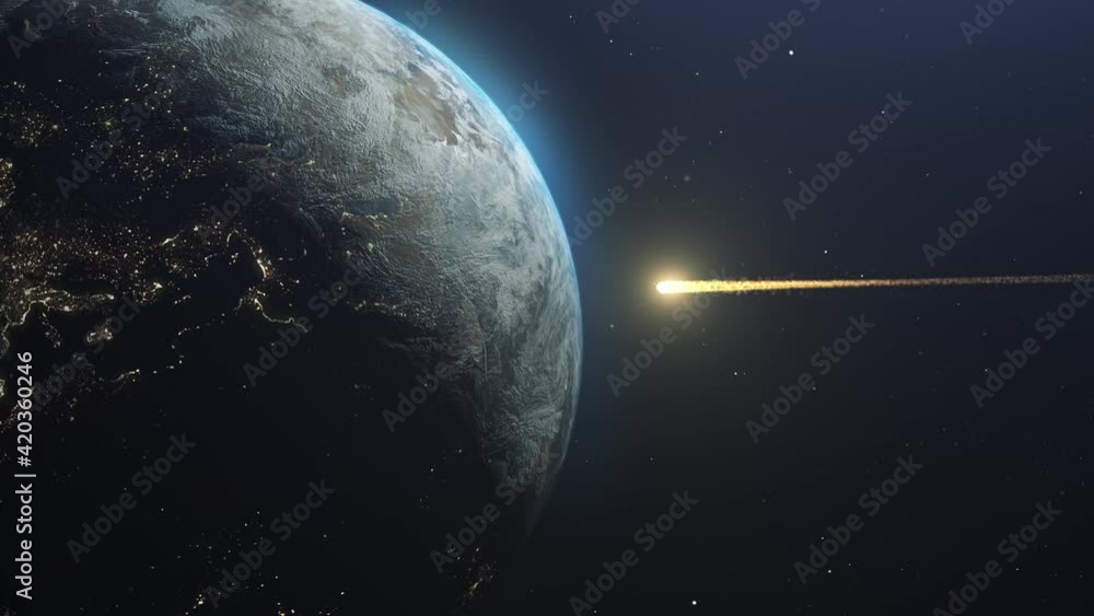 Asteroid Meteor Comet strike over Earth Impact causing apocalypse ...