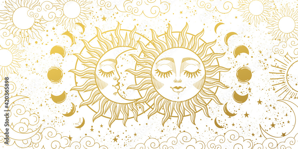 Magic background for tarot, astrology, magic. The device of the ...