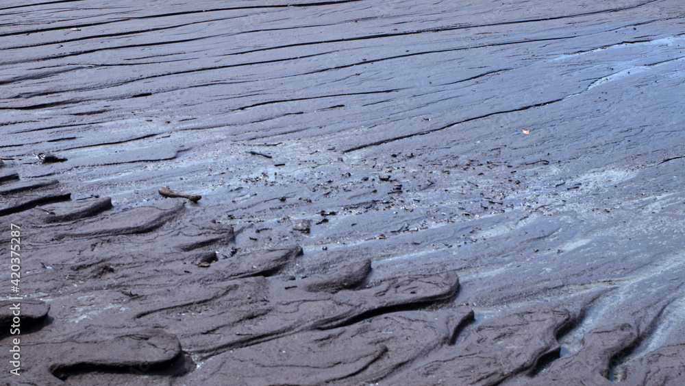 Sedimentary Soil on the coast of the Gulf of Thailand Stock Photo ...