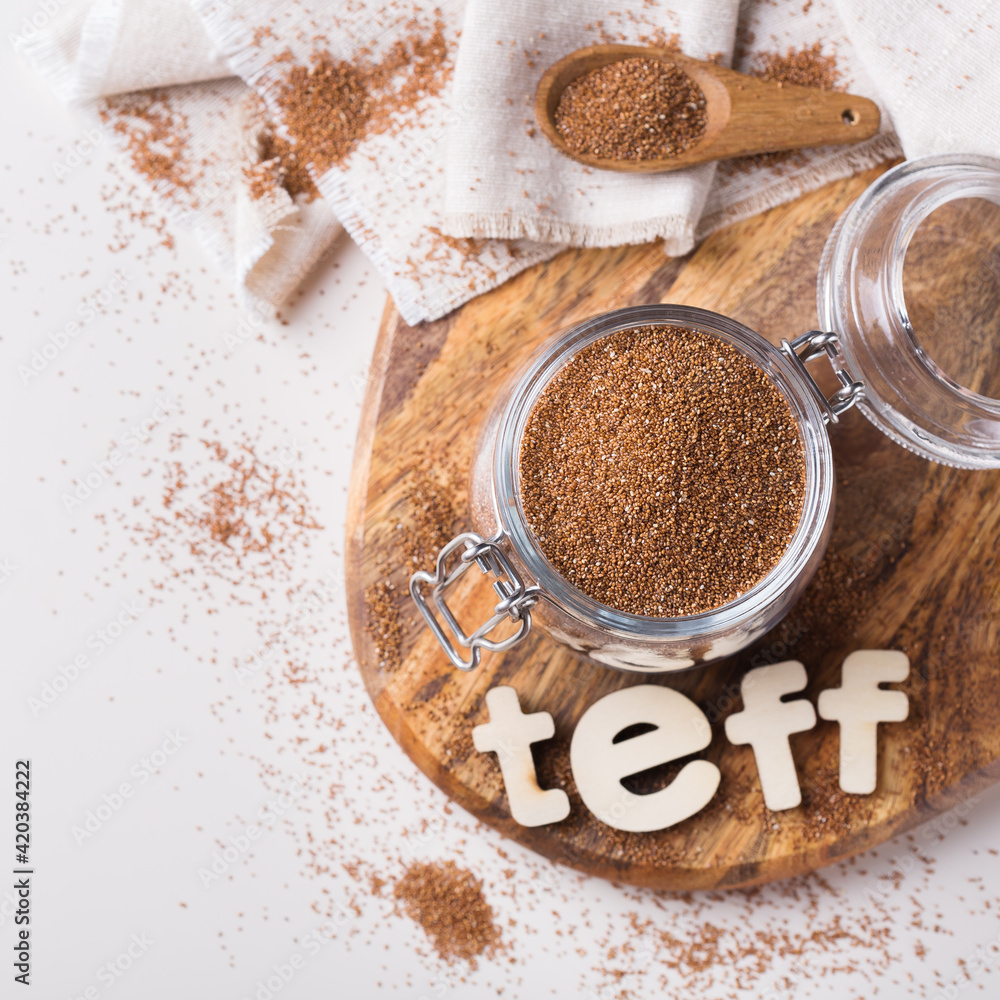 Ancient grain teff popular in Eritrean and Ethiopian cuisine Stock ...