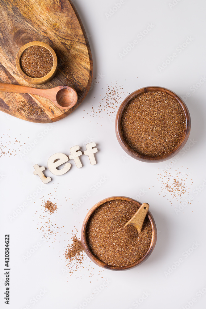 Ancient grain teff popular in Eritrean and Ethiopian cuisine Stock ...