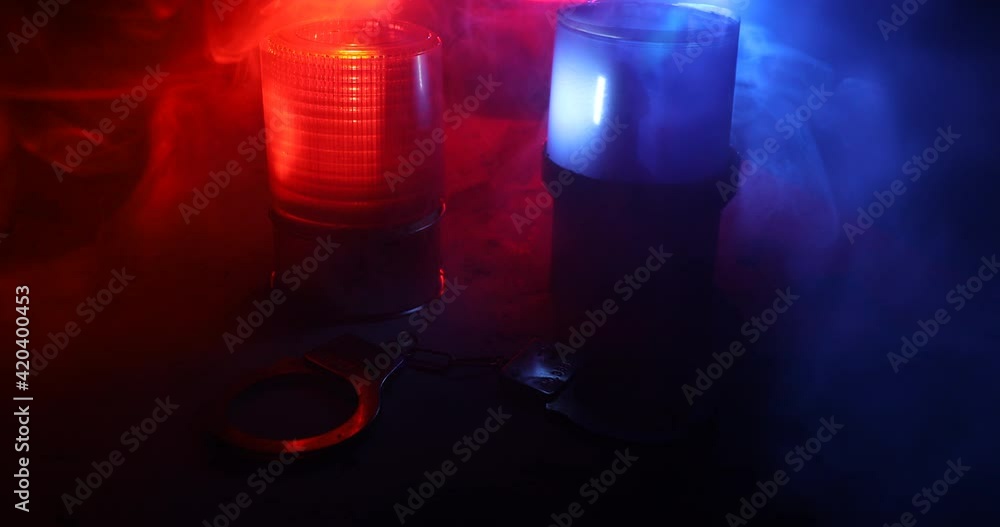 Vidéo Stock Police raid at night and you are under arrest concept ...