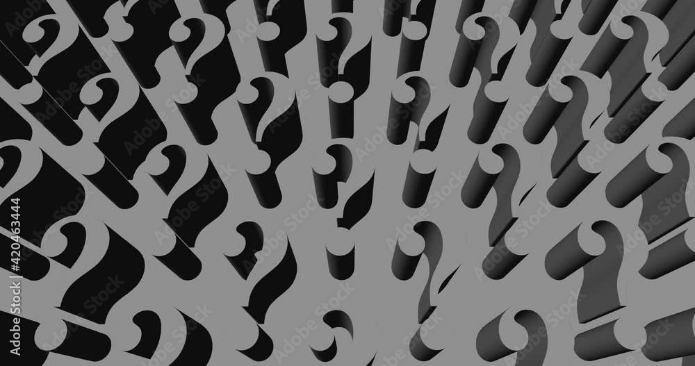 questions, question mark symbol, display animation, problem, task ...