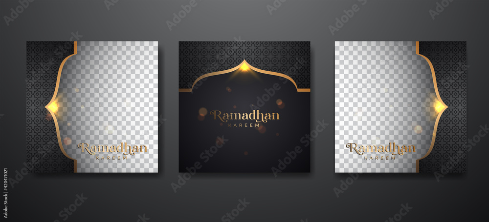 Ramadan background for social media post design template. Islamic ...