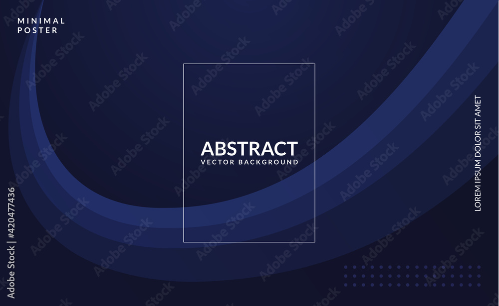 simple dark blue swoosh wave background. modern illustration Stock ...