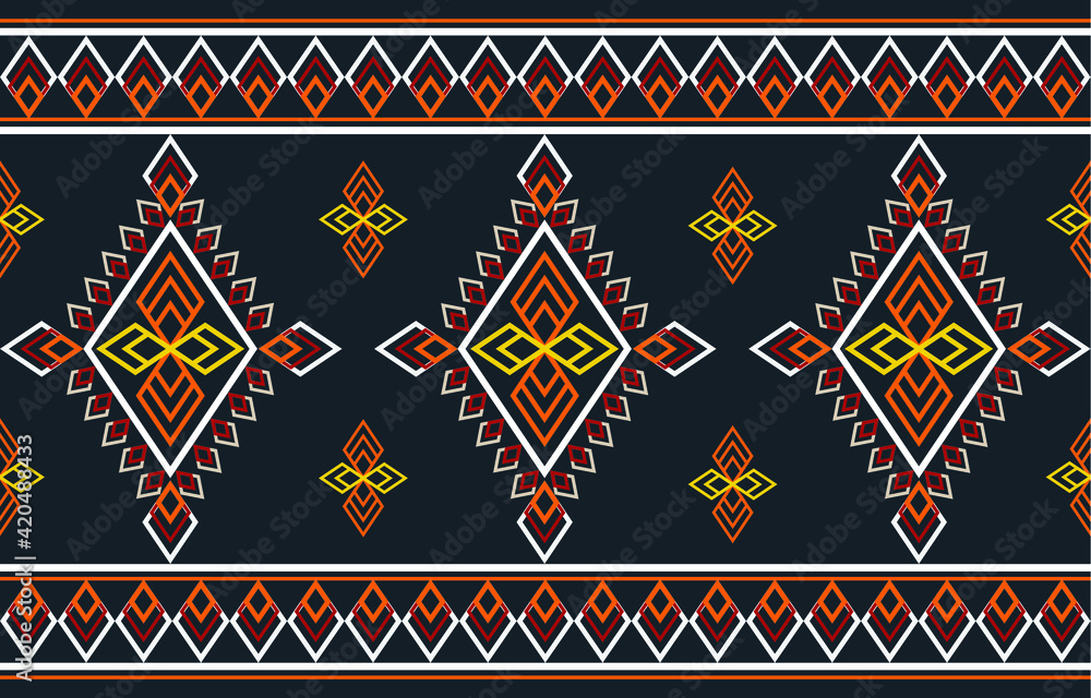 Tribal ethnic vector pattern.Designs for fabric and printing.Geometric ...