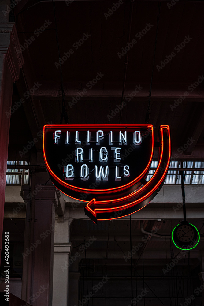 Filipino rice bowls sight Stock Photo | Adobe Stock