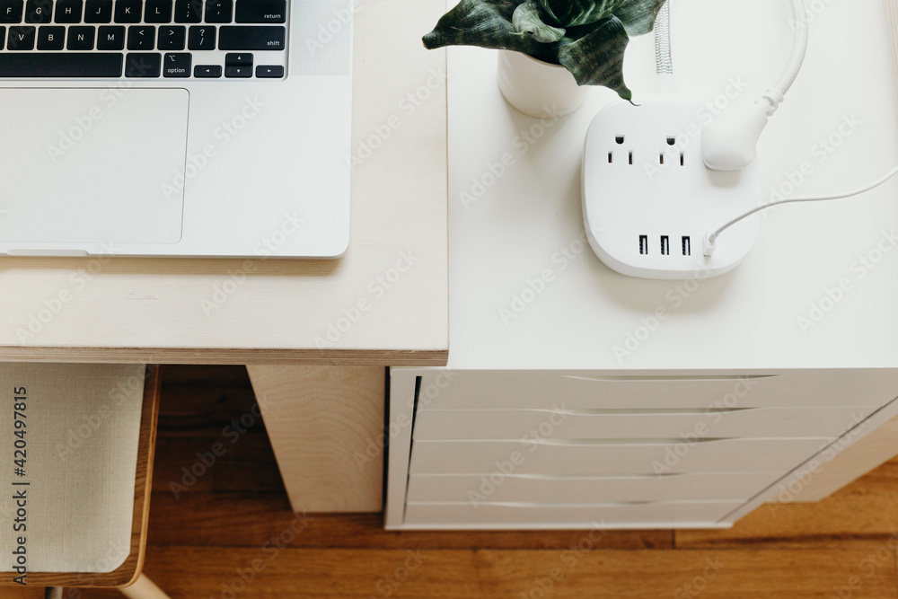 Working From Home Desk Stock Photo | Adobe Stock