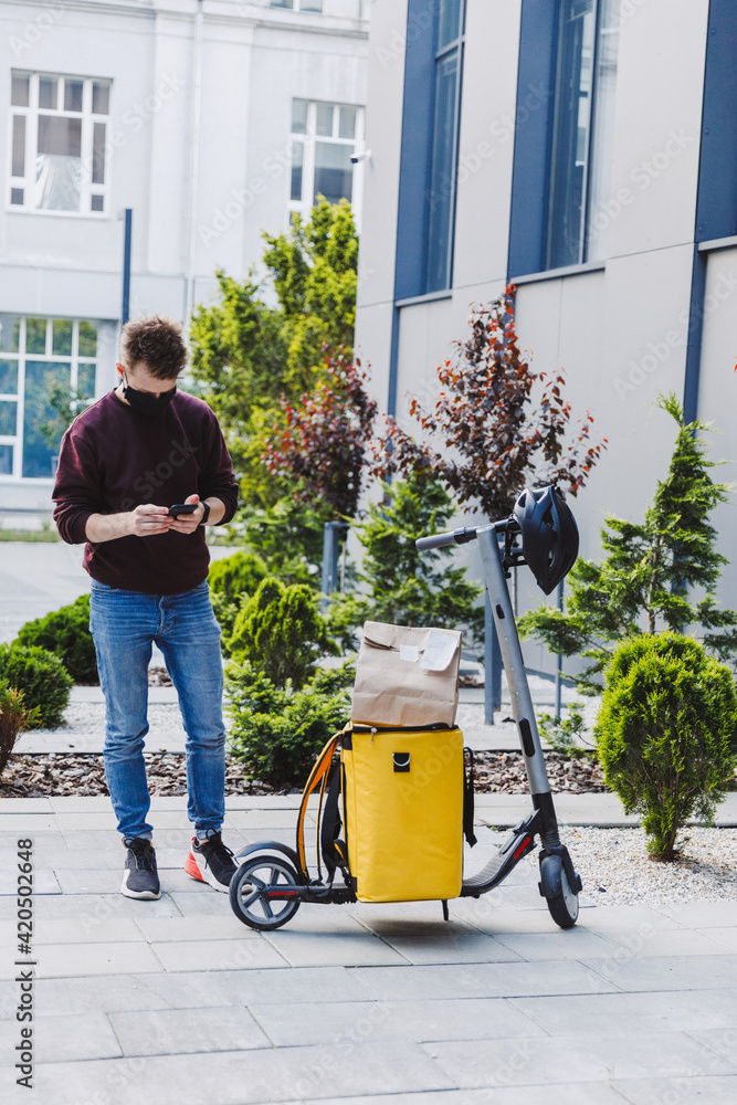 Contactless delivery services Stock Photo | Adobe Stock