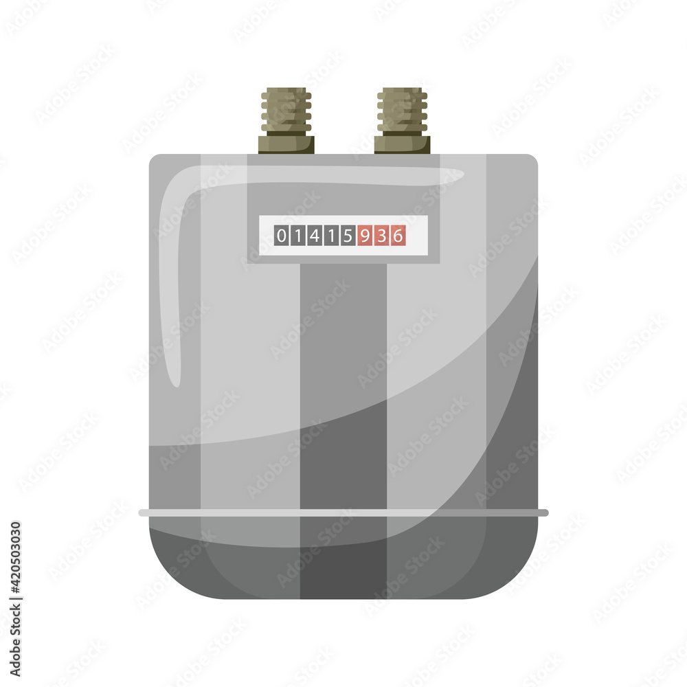 Meter counter. Gas power measurement. Fuel meter to record consumption ...