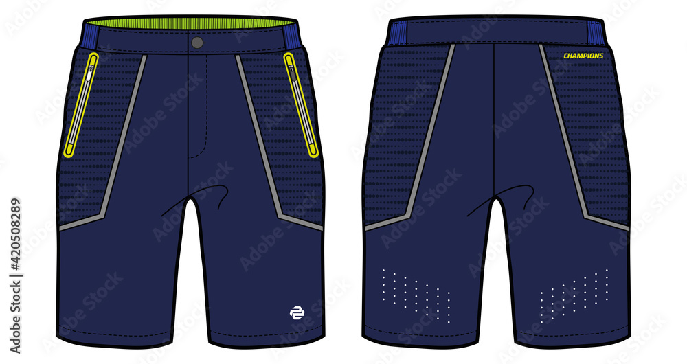 Sport Shorts design concept vector template, Football shorts concept ...