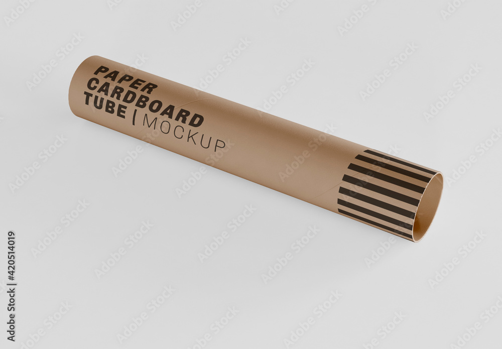 Paper Cardboard Tube Mockup Stock Template | Adobe Stock