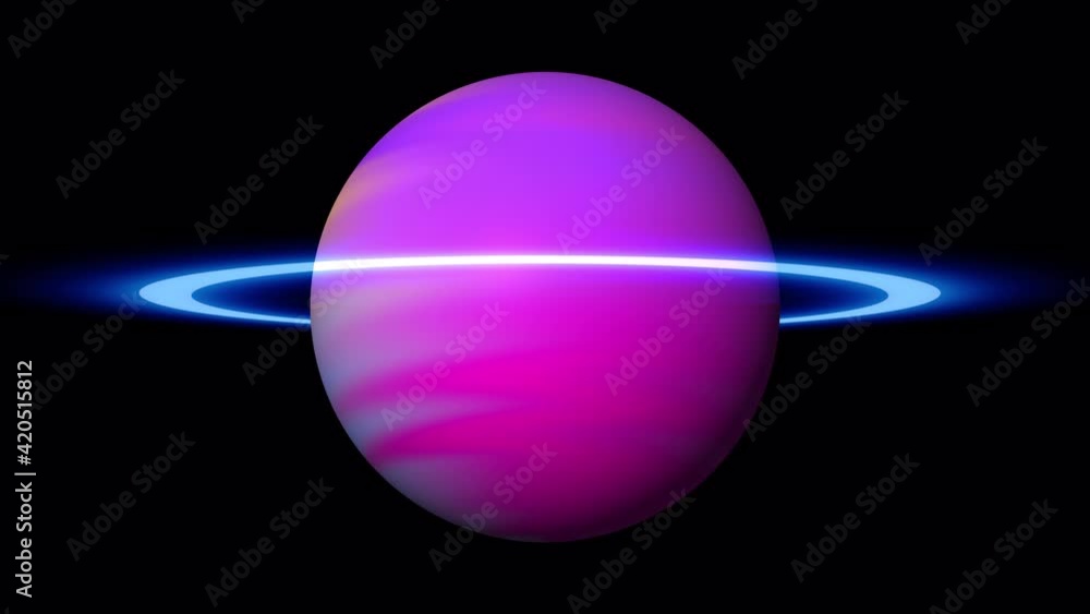 looped animation of a planet on transparent background with ALPHA ...