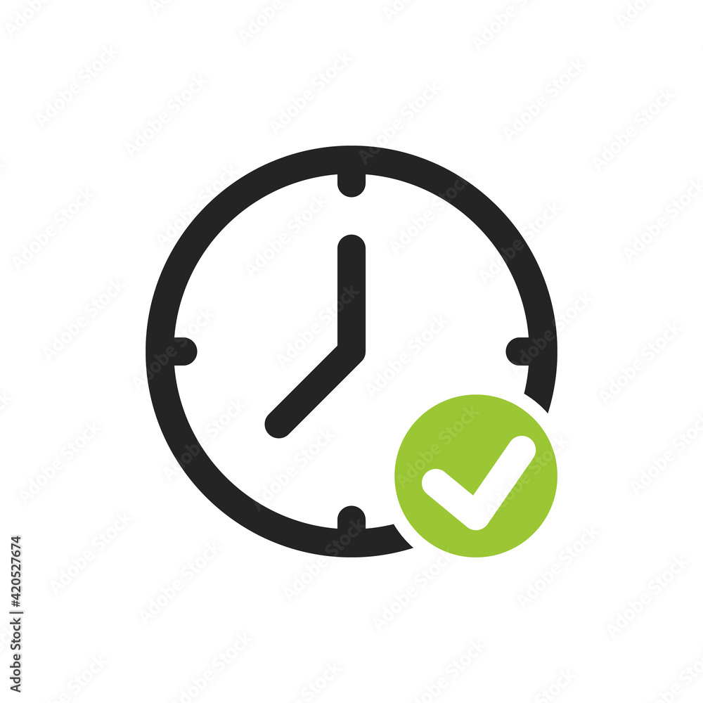 Time correct icon. Clipart image isolated on white background Stock ...
