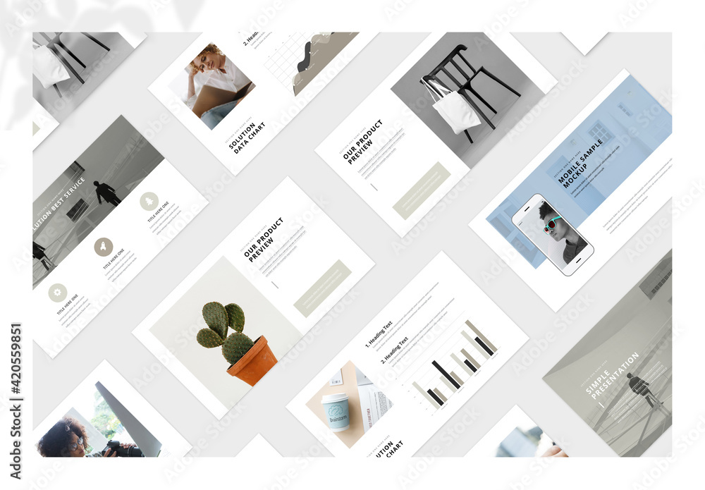 Simple Presentation Layout Stock Template | Adobe Stock