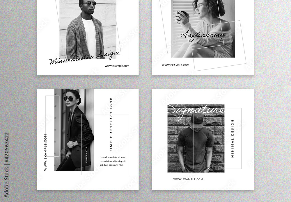 Abstract and Minimal Social Layouts Stock Template | Adobe Stock