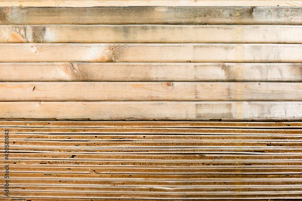 Stack of Lumber Outdoors Stock Photo | Adobe Stock