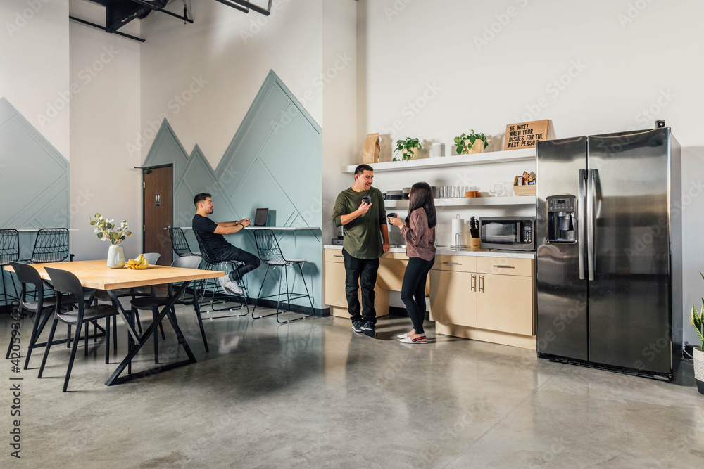 Breakroom in a Modern Office Stock Photo | Adobe Stock