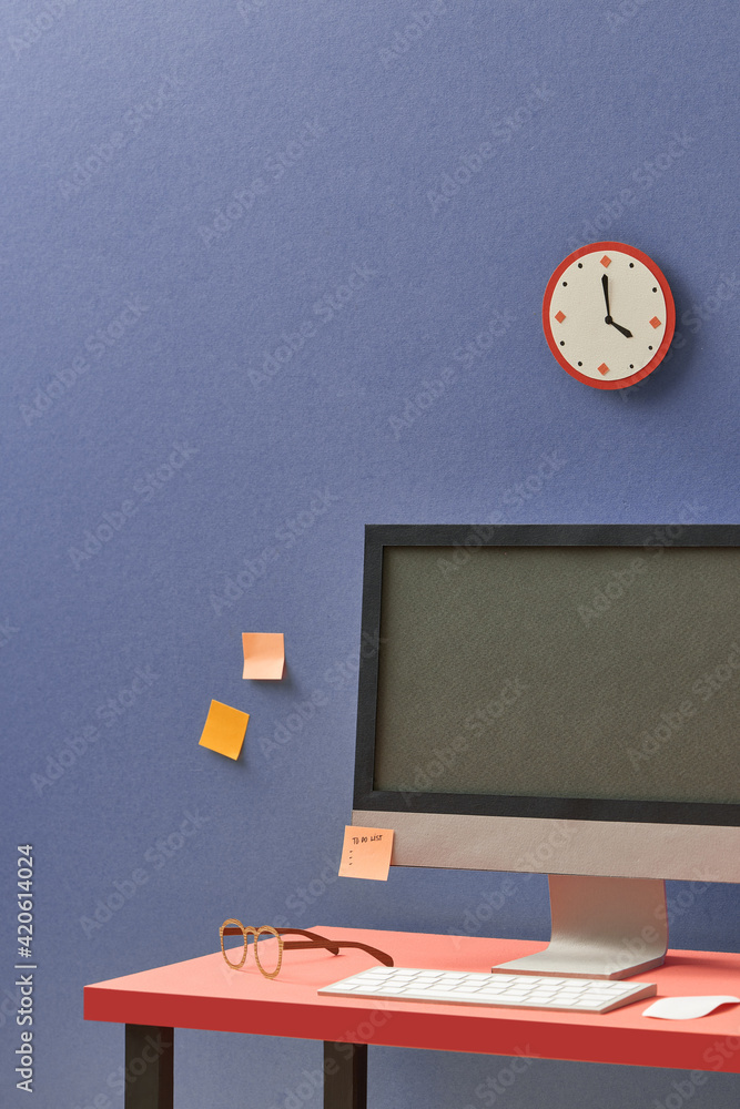 Artist workspace with copy space for products display montage. Mockup ...