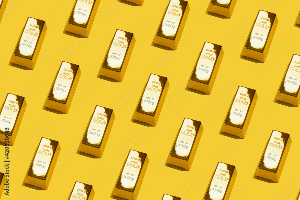 Gold bar pattern Stock Photo | Adobe Stock