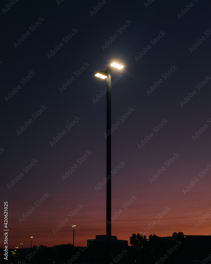 light pole during sunset Stock Photo | Adobe Stock
