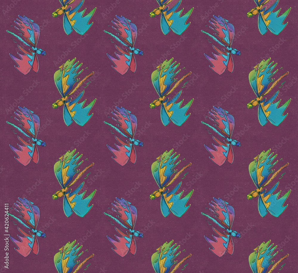 Dragonfly Pattern Stock Photo | Adobe Stock