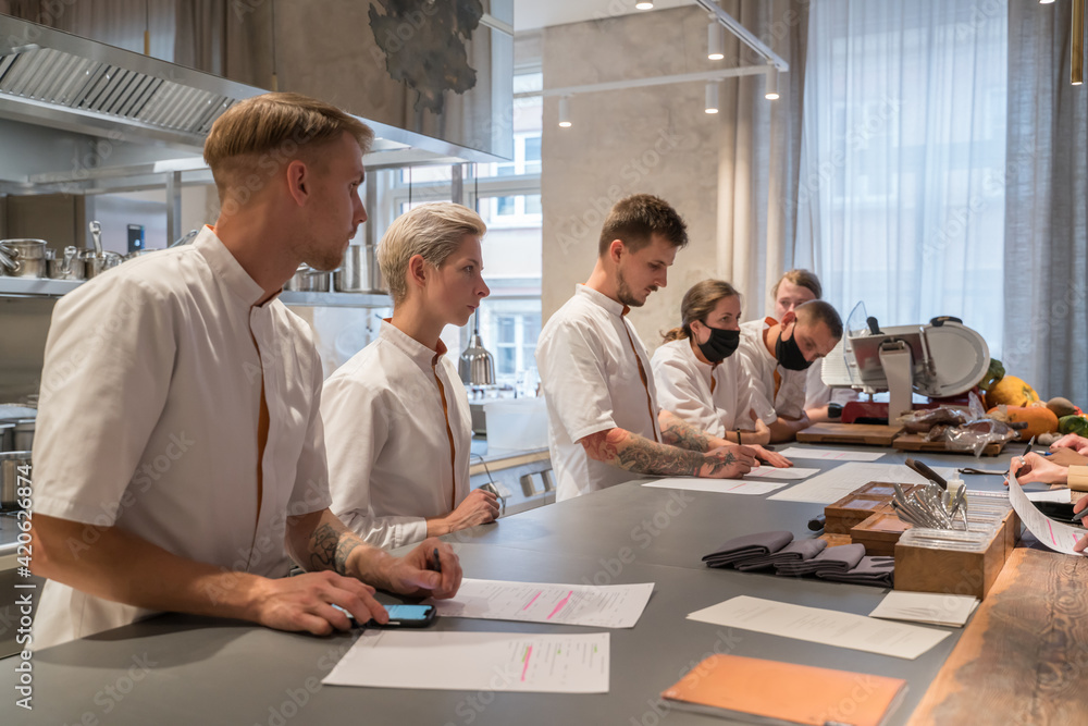Chef Briefing Stock Photo | Adobe Stock