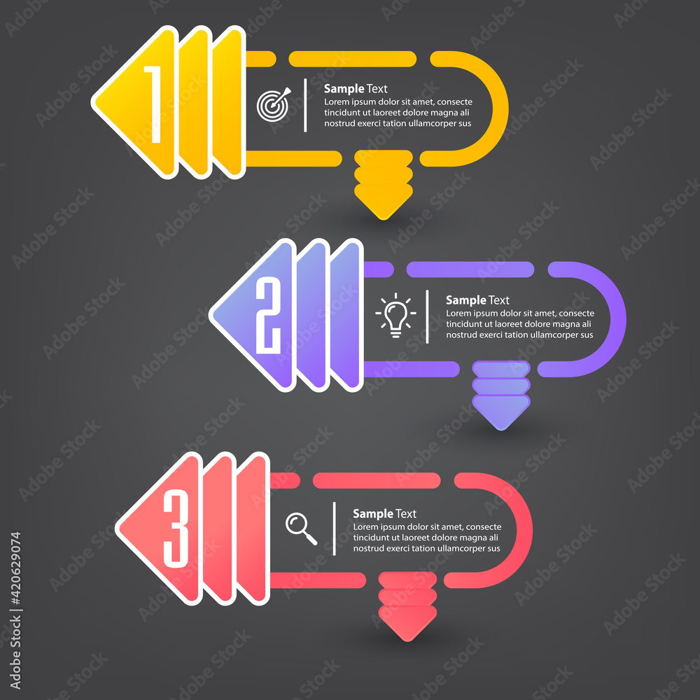 modern arrow text box template, banner Infographics Stock Vector ...