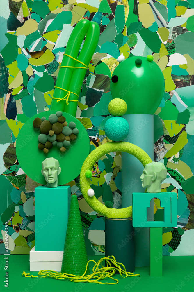 Green abstract still-life Stock Photo | Adobe Stock