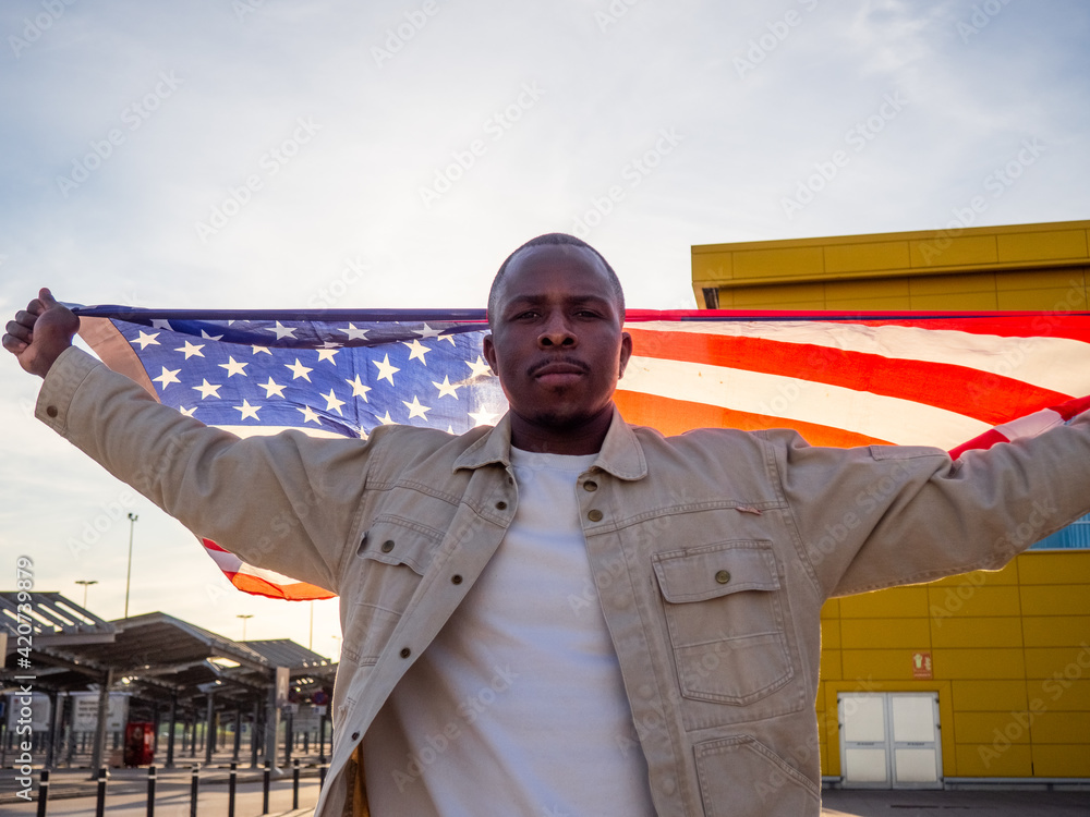 Afroamericano celebrando el Día de la Independencia de los Estados ...