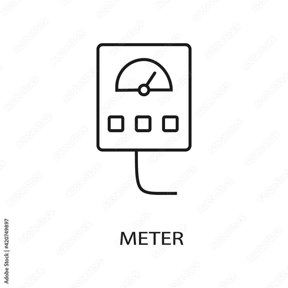 Meter linear icon. Modern outline Meter logo concept on white ...
