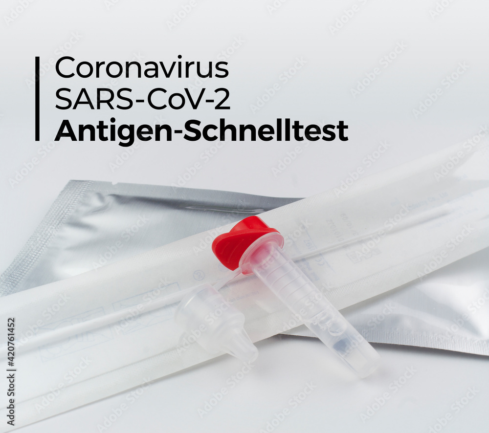 Schnelltest, Coronatest, Antigen-Test Sars-Cov-2 Stock Photo | Adobe Stock