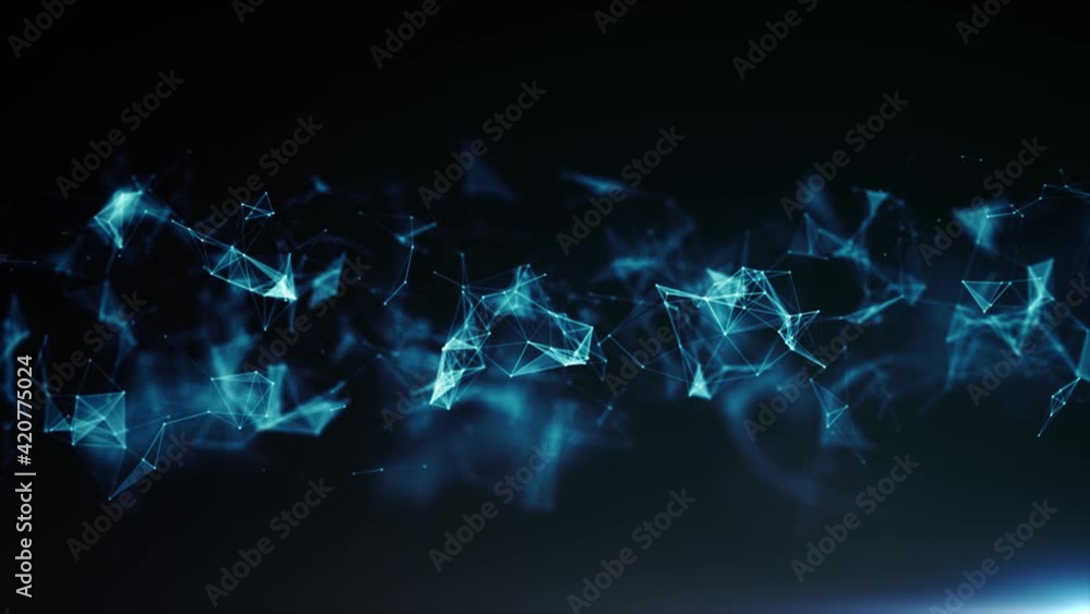 Abstract Plexus Geometrical Background Loop/ 4k animation of an abstract technology background ...