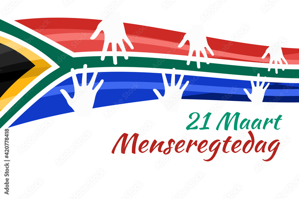Translation: March 21.Human rights Day. Human rights day (menseregtedag ...