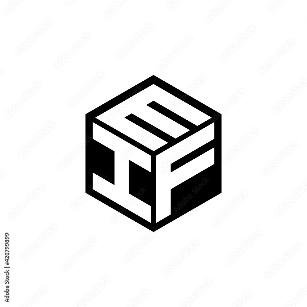 IFM letter logo design with white background in illustrator, cube logo ...