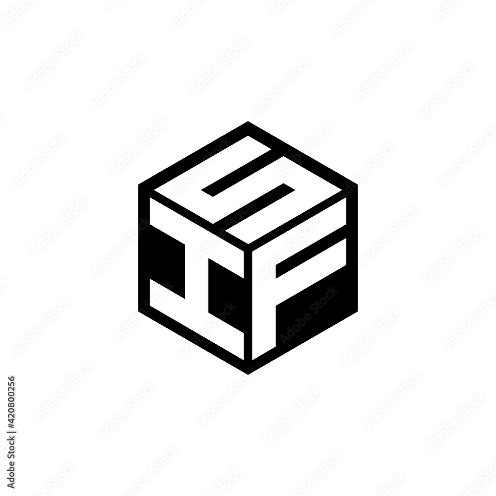 IFS letter logo design with white background in illustrator, cube logo ...