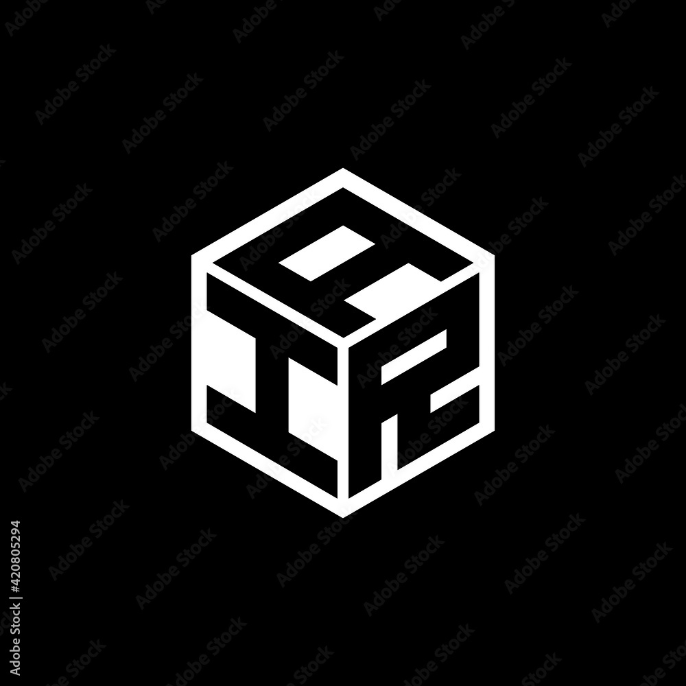 IRA letter logo design with black background in illustrator, cube logo ...