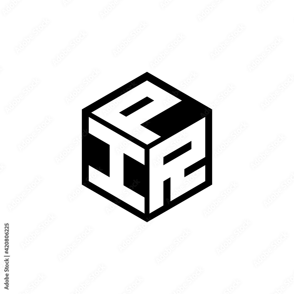 IRP letter logo design with white background in illustrator, cube logo ...