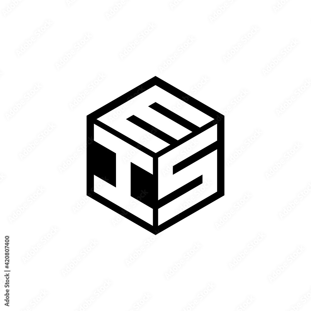 Vecteur Stock ISM letter logo design with white background in ...