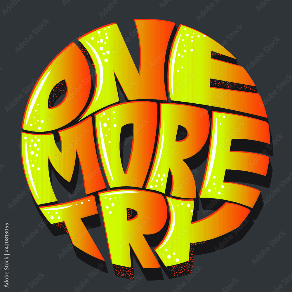 one more try lettering in the shape of a circle. unique beautiful ...