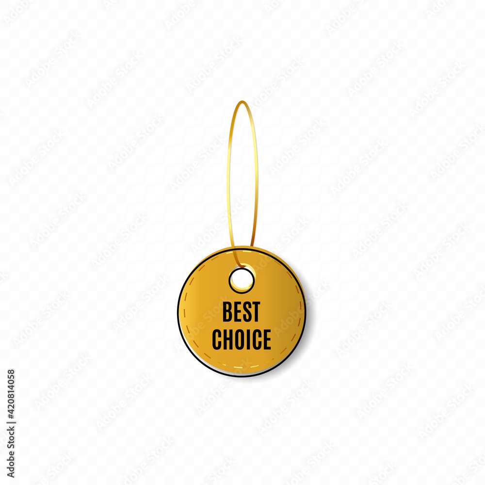 Best choice tags, vector golden labels isolated on transparent ...
