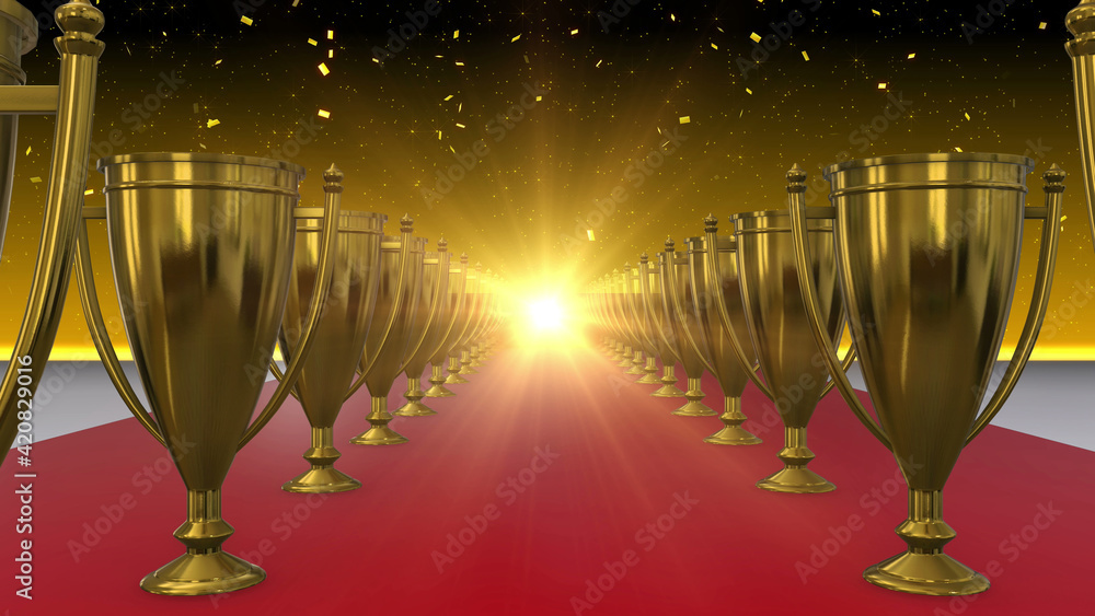Abstract Trophy Background 3d render Stock Illustration | Adobe Stock