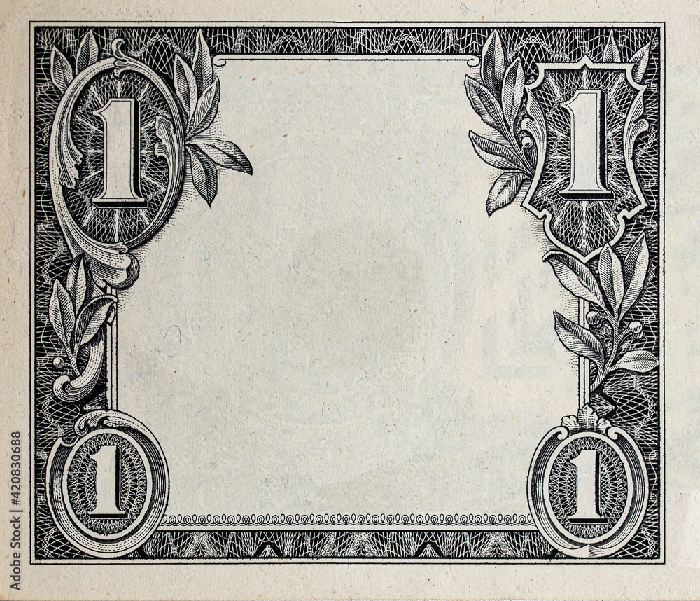 Modified decorative one dollar bill artwork Stock Photo | Adobe Stock