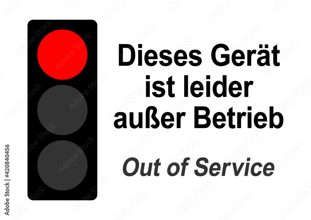 ks846 Kombi-Schild - deutsch: zweisprachig / german - Dieses Gerät ist ...