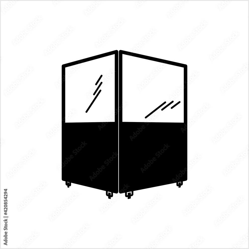 Protector Shield Barrier Icon, Translucent Glass Plexi Sheet Shield ...