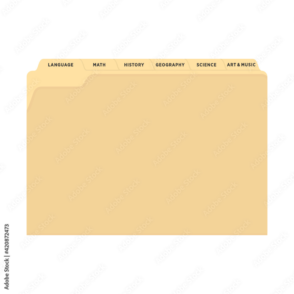 School Binder, School Folder, Manila Yellow Folder Vector, Yellow ...
